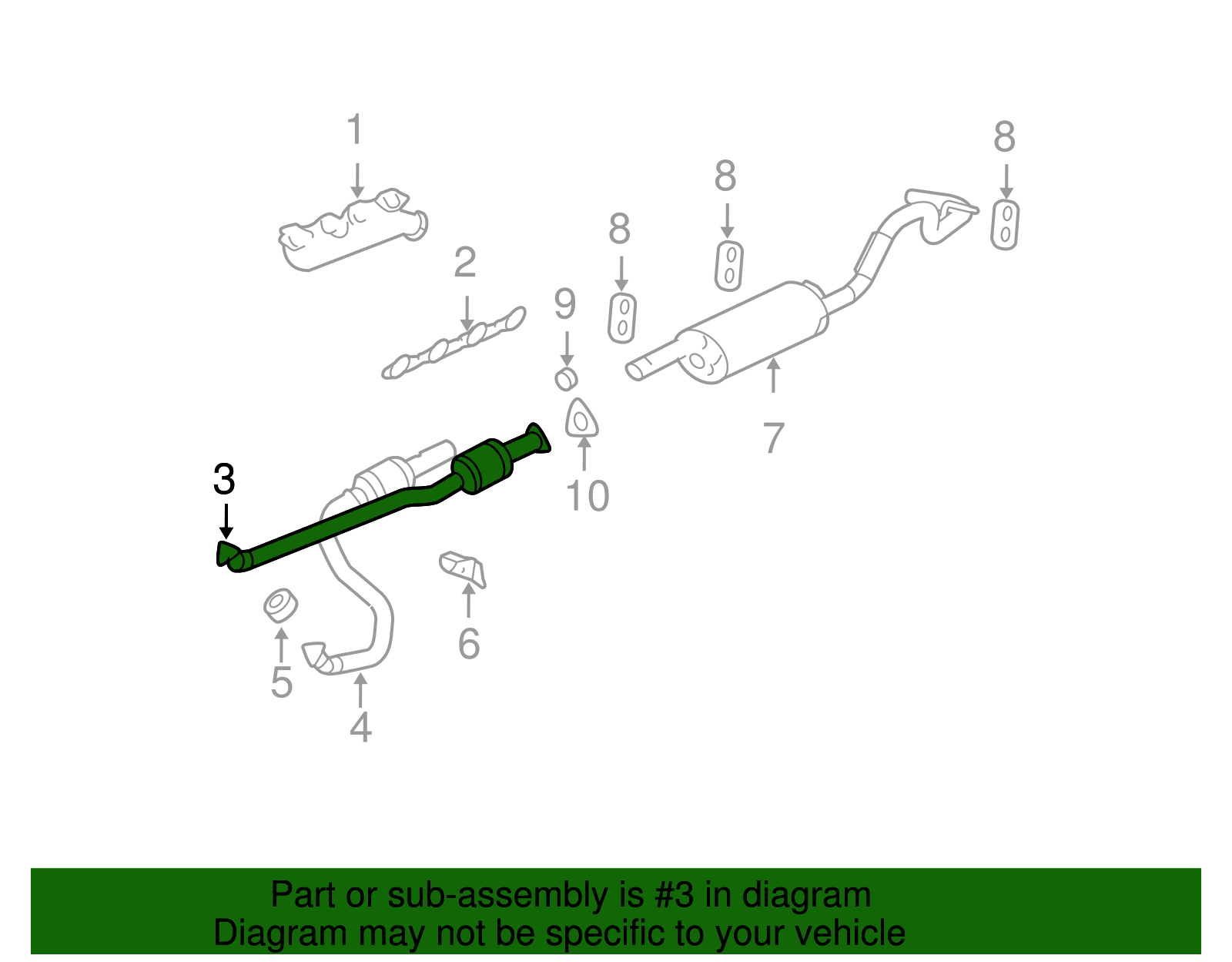 2003-2010 GM Catalytic Converter 19418954 GM | GMPartsDirect.com