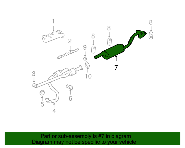 2003-2011 GM Exhaust Muffler Assembly 25953110 | TascaParts.com