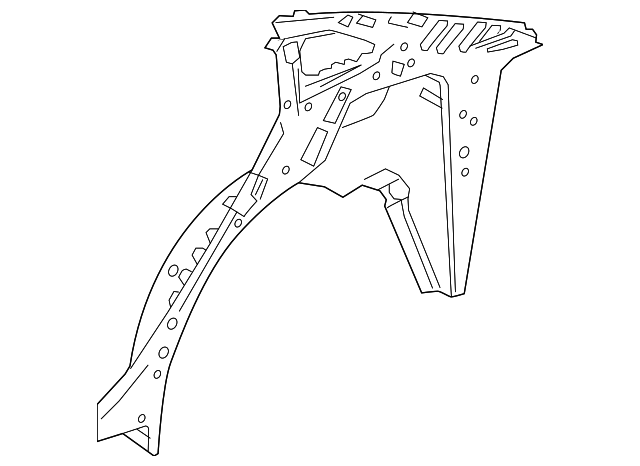 2016-2024 Chevrolet Malibu Driver Side Quarter Inner Panel 23392750 GM ...