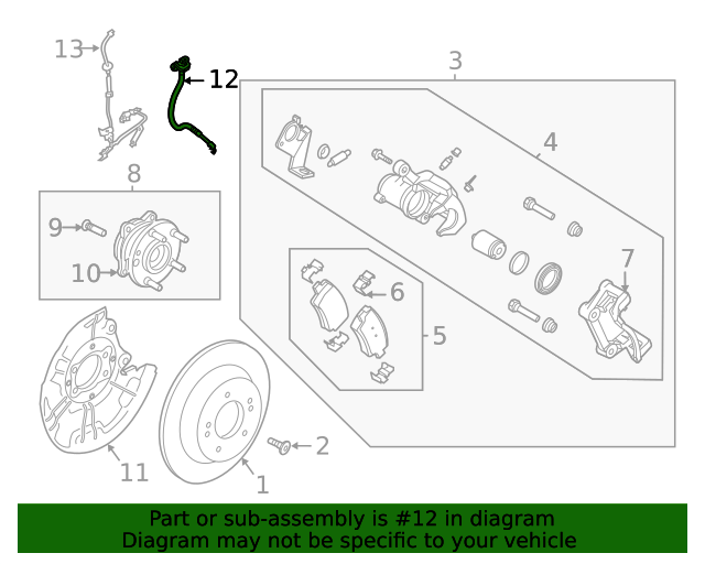 2021-2024 Hyundai Elantra Brake Hydraulic Hose 58737-AA500 | World OEM ...