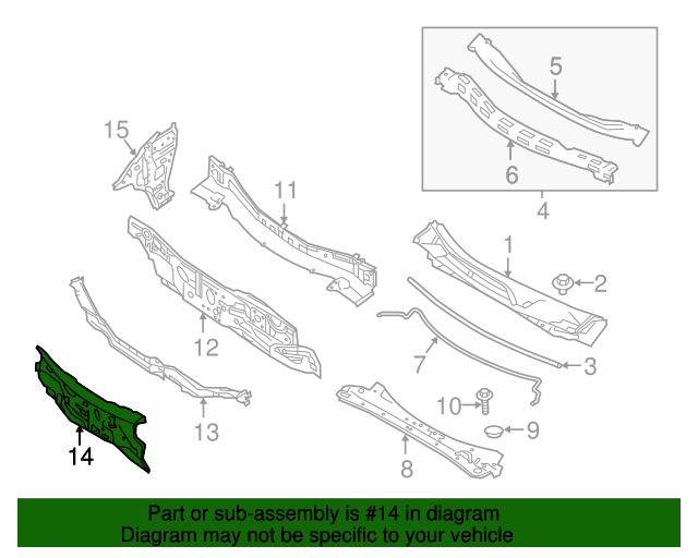 2015-2020 Nissan Murano Engine Compartment Insulation 67810-5AA0A ...