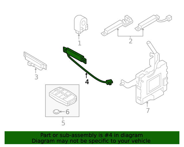 2018-2022 Genesis Keyless Entry Antenna 95420-B1150 | AutoNationParts.com