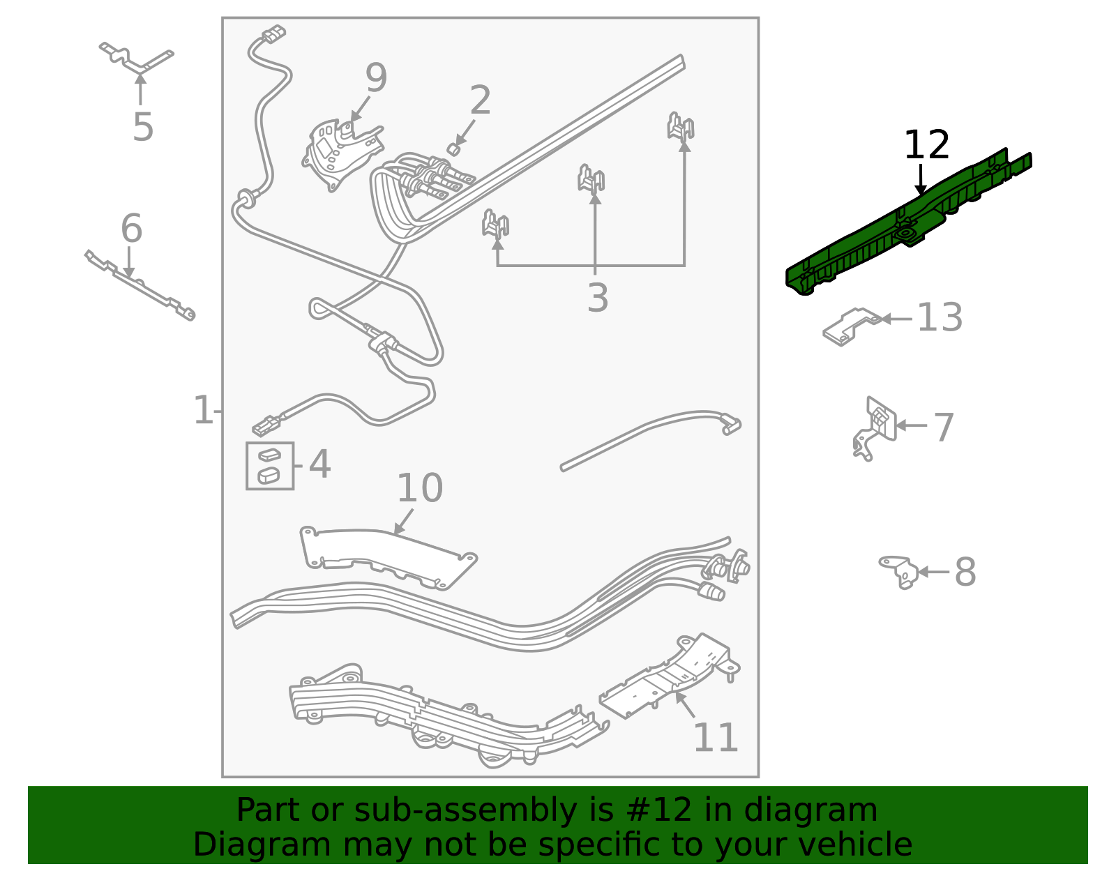 2021-2022 Audi A7 Sportback Cable Guide 4K0-971-341-S | Audi OEM Parts Guy