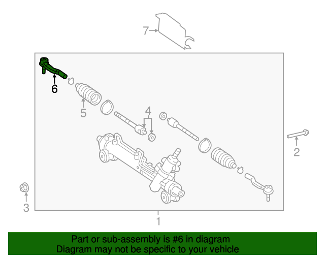 2003-2012 Toyota Outer Tie Rod 45460-09050 | OEM Parts Online
