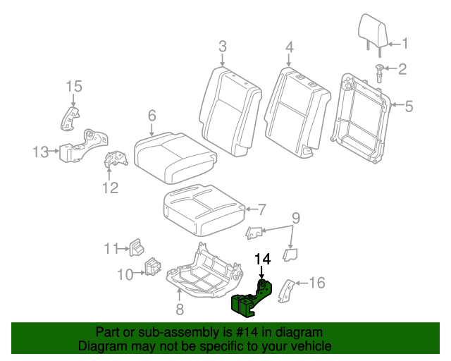 2007-2021 Toyota Tundra Support Assembly 79106-0C010 | Toyota Parts Center