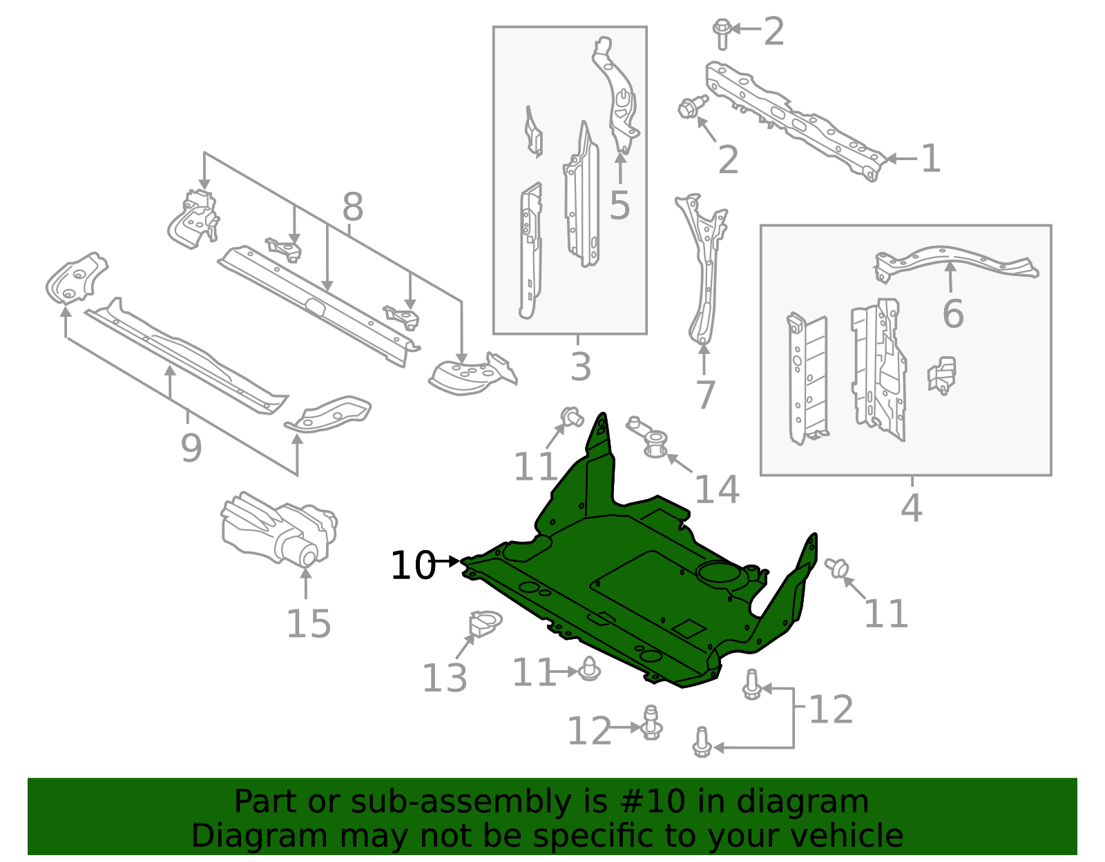2020-2025 Subaru Under Cover 56410AN00A | Subaru Parts Guys