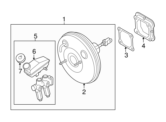 2004-2008 Chevrolet Power Brake Booster Assembly 96534598 | TascaParts.com