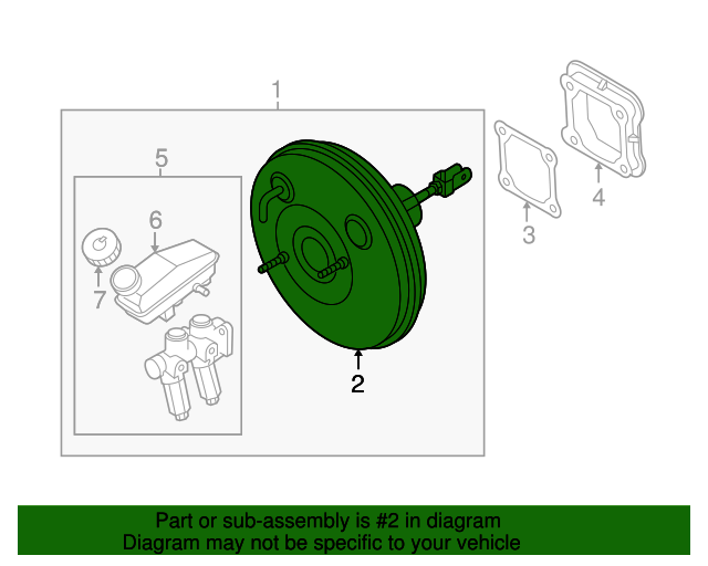 2004-2008 Chevrolet Power Brake Booster Assembly 96534598 | TascaParts.com