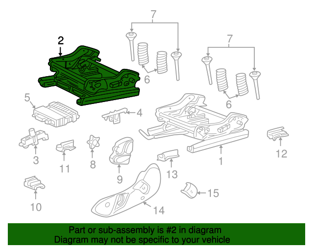 203-910-16-36 - Seat Adjuster 2001-2012 Mercedes-Benz | Mercedes-Benz ...