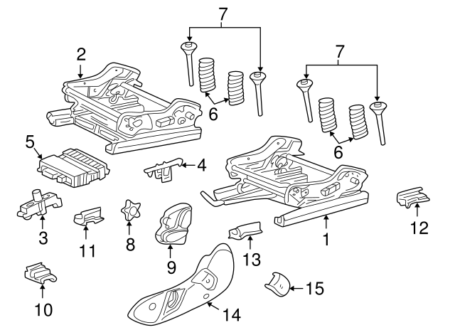 2001-2007 Mercedes-Benz Seat Adjustment 000-910-22-36 | Mercedes-Benz Parts