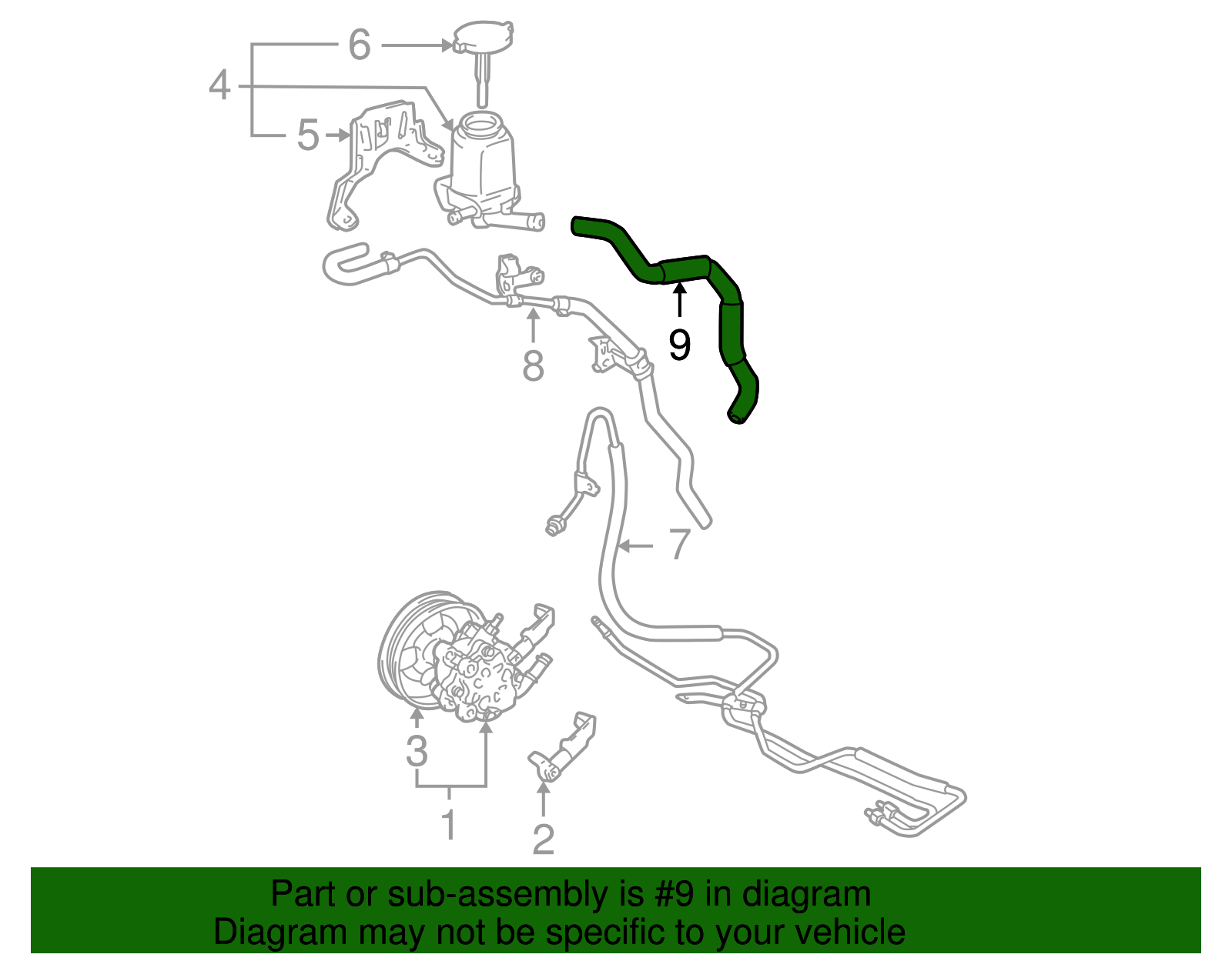 2002-2008 Toyota Reservoir Hose 44348-02050 | Toyota Parts Center