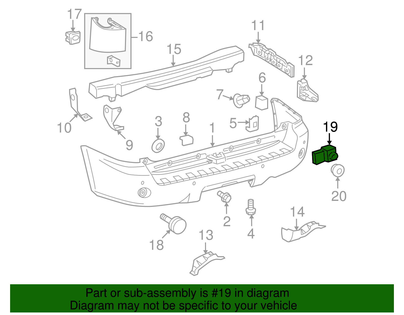 Toyota - 89341-0R050-B0 - Park Sensor - 2015-2019 Toyota | Nucar Toyota ...