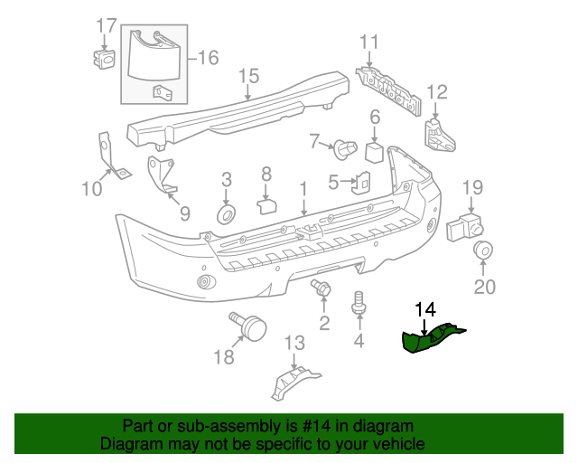 Toyota 2008-2022 Toyota Sequoia Lower Cover 52169-0C020 | Toyota Parts