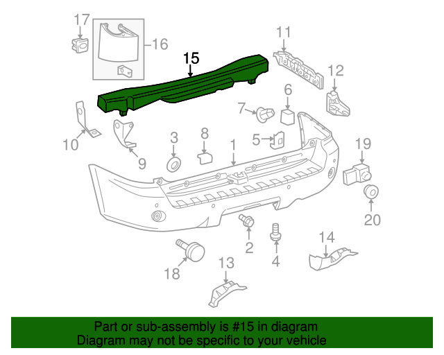 52615-0C010 - Absorber - 2008-2022 Toyota Sequoia | OEM Genuine Toyota ...