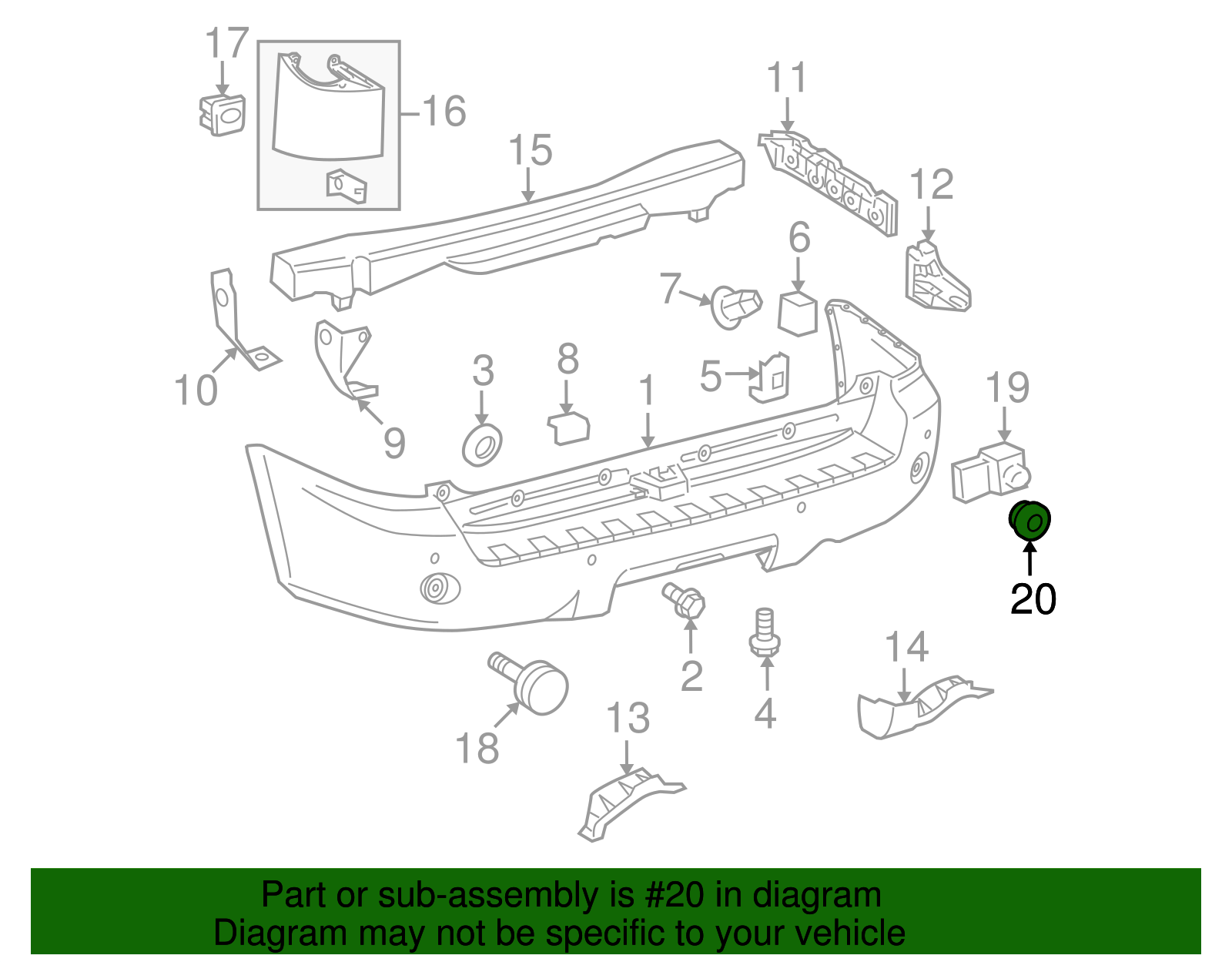 2010-2017 Toyota Park Sensor Retainer 8934833060a2 | Toyota Parts Center