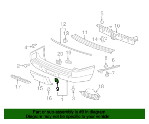 2007-2014 GM Primed Rear Bumper Fascia Access Hole Cover 15811583 GM ...