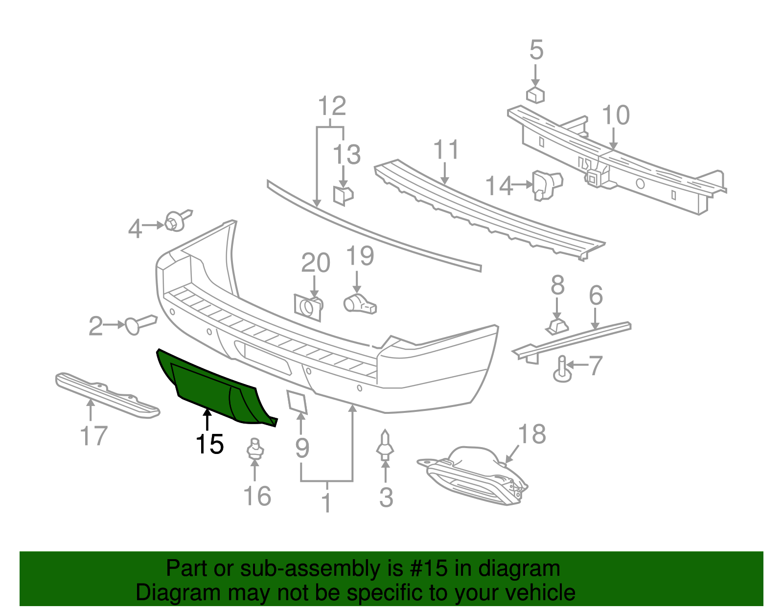 2012-2014 GM Primed Rear Bumper Fascia Trailer Hitch Access Hole Cover ...