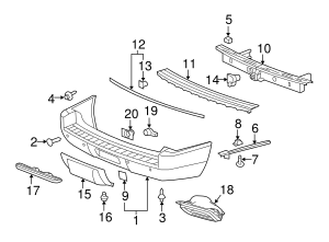 2007-2020 GM OEM NEW 2007-2020 GM Chevrolet Rear Bumper Trailer Hitch ...