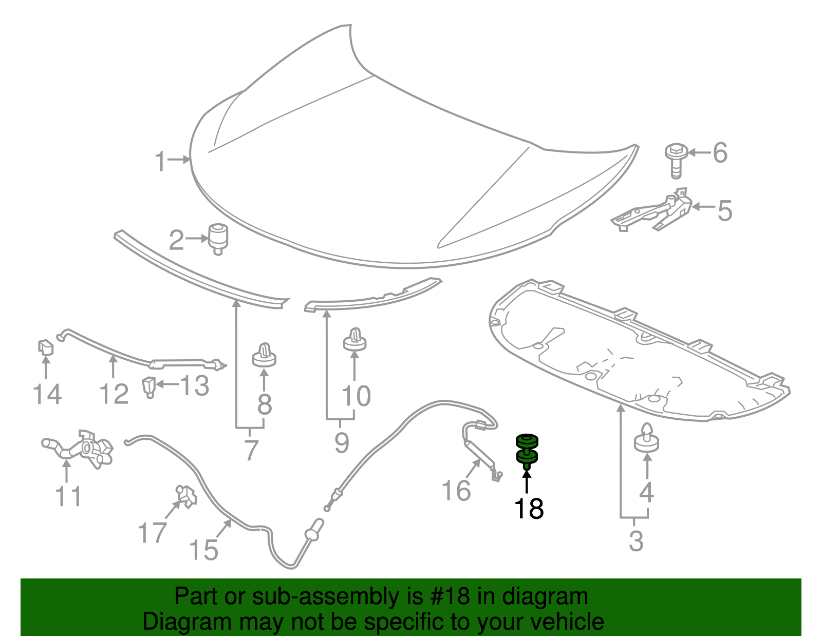 2017-2022 Honda CR-V Hood Release Handle 74135-TLA-A01ZA ...