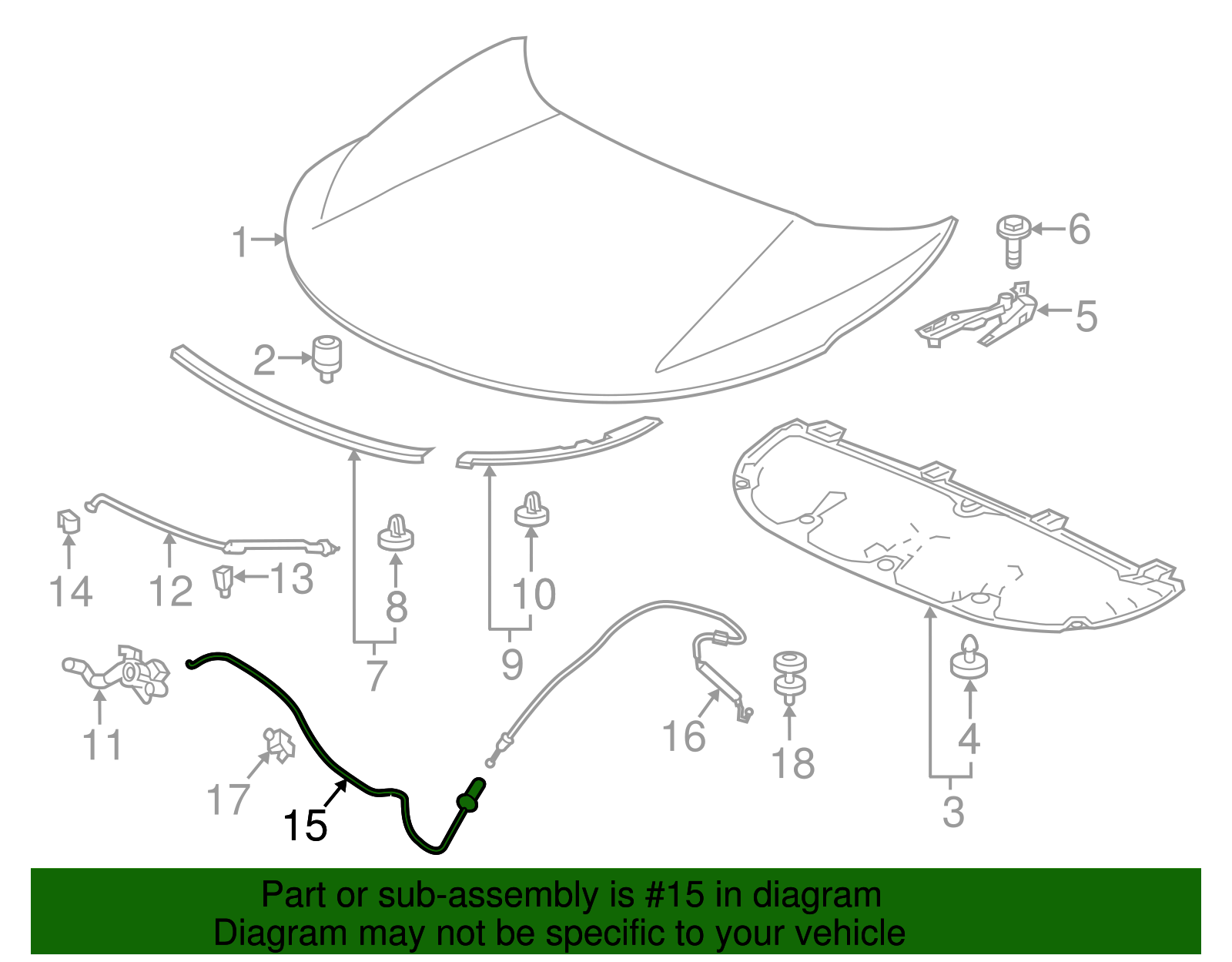 2017-2022 Honda CR-V Release Cable 74131-TLA-A01 | OEM Parts Online