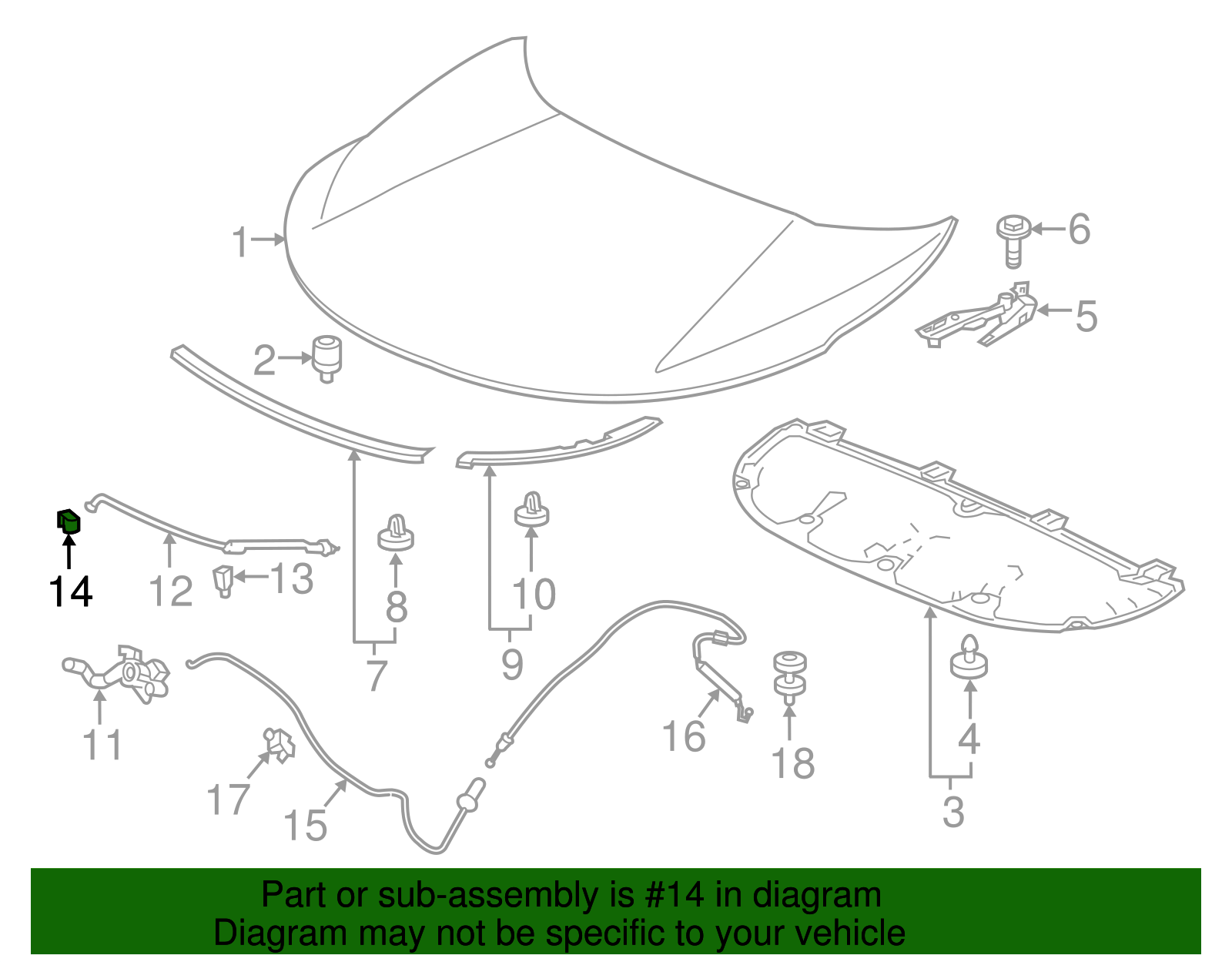 91604-SNA-003 - 2010-2025 Honda - Grommet Hood Stay | Honda Parts Cheap