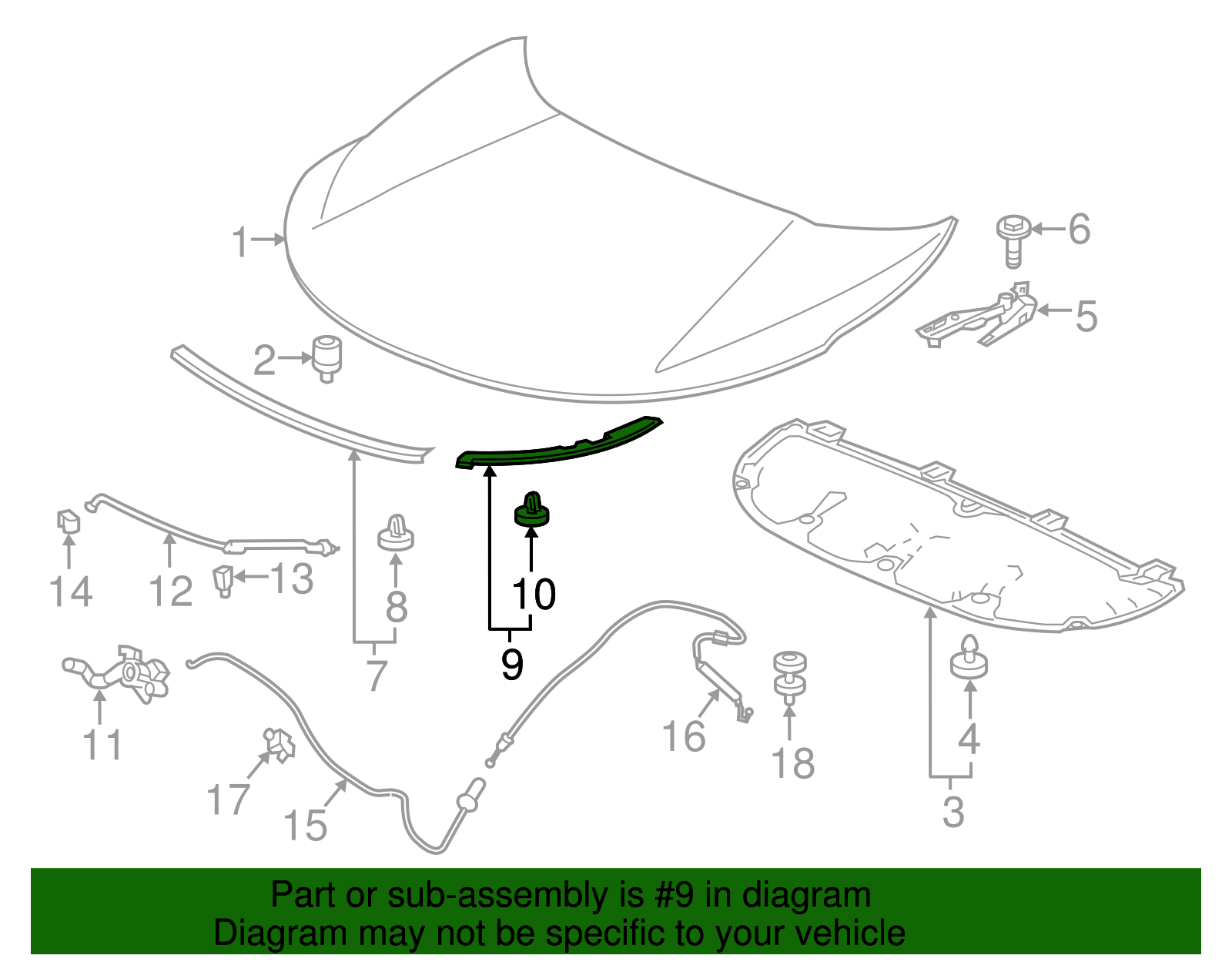 2017-2022 Honda CR-V Side Seal 74196-TLA-A00 | OEM Parts Online