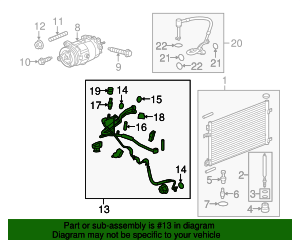 2013-2019 GM Air Conditioning Compressor Hose Assembly 84429954 GM ...