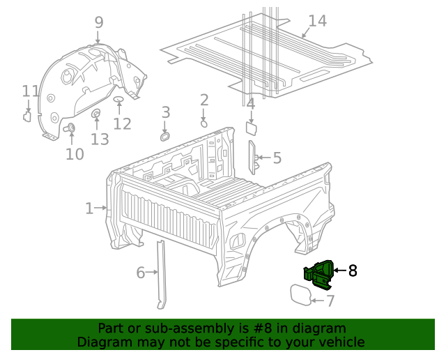 2020-2024 GM Fuel Tank Filler Pipe Housing 84749794 GM | GMPartsDirect.com