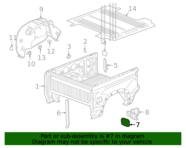 2020-2024 GM Primed Fuel Tank Filler Door 84736200 GM | GMPartsDirect.com