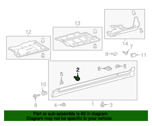 75867-30130 - Rocker Molding Clip 2006-2024 Lexus | Longo Lexus Parts