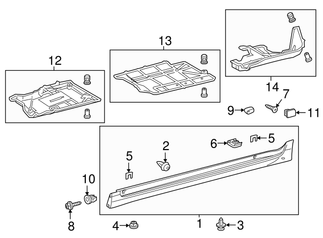 75867-30130 - Rocker Molding Clip - 2006-2020 Lexus | MyLexusParts