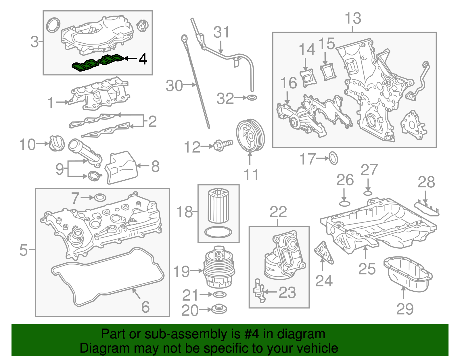 17176-31130 - Gasket, Air Surge Tank To Intake Manifold 2016-2024 ...