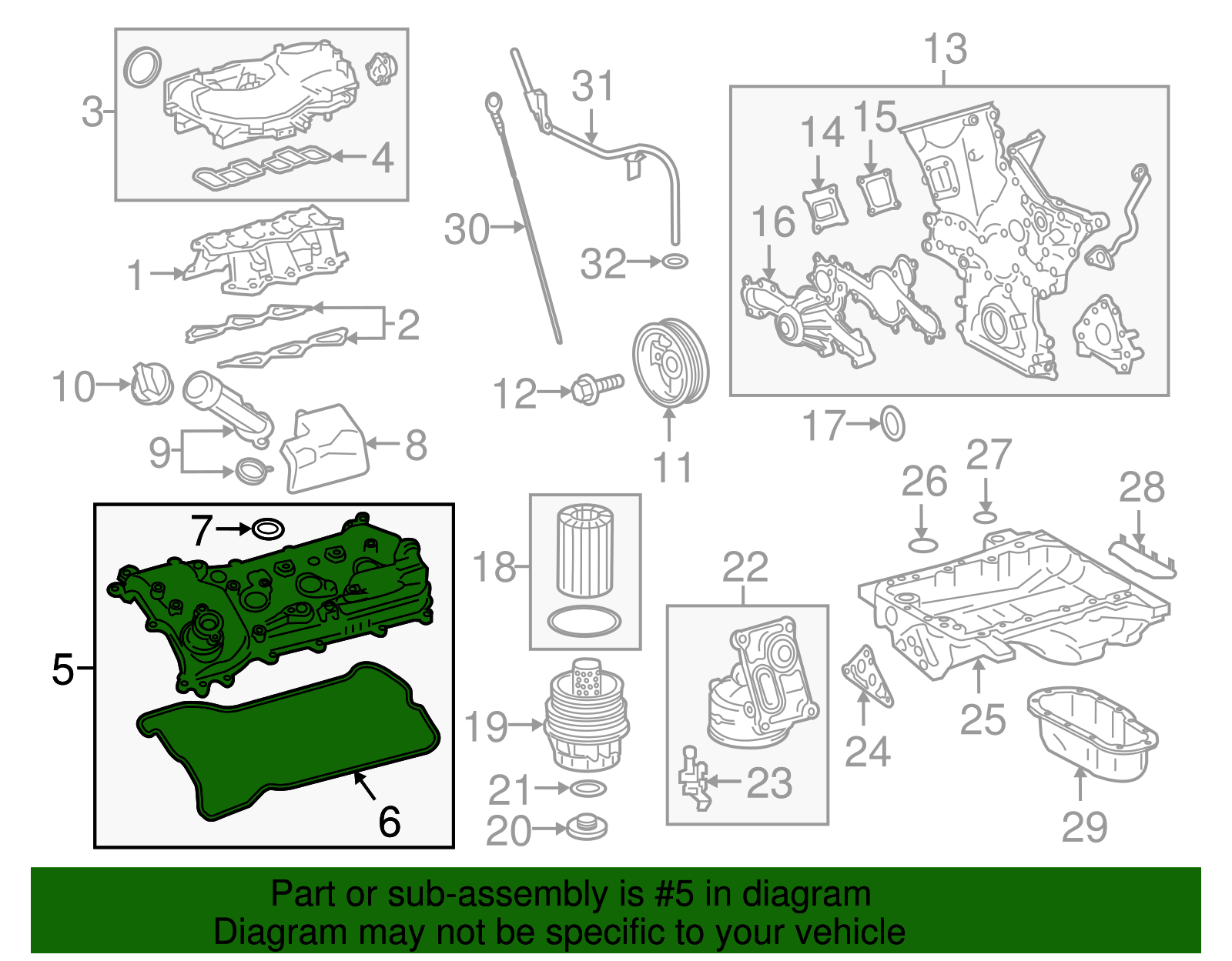11202-0P032 - Valve Cover 2016-2023 Toyota Tacoma | Longo Toyota Parts