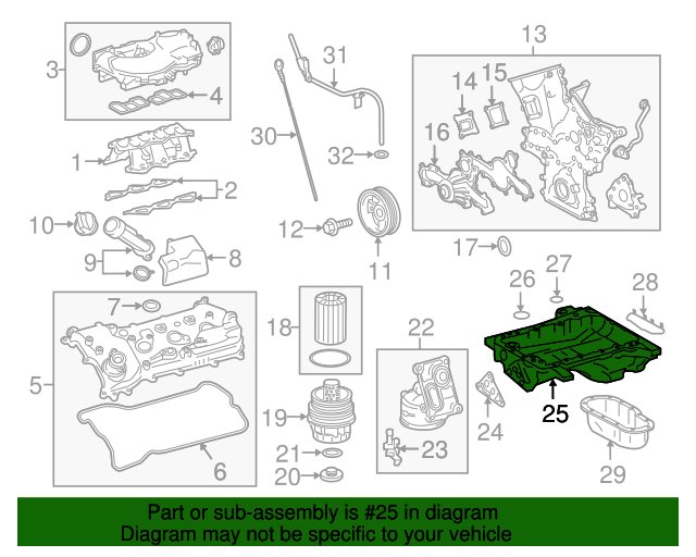 2016-2023 Toyota Tacoma Oil Pan 12101-0P020 | Toyota Parts Center