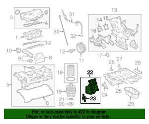 2016-2023 Toyota Tacoma Engine Oil Filter Housing 15609-0P010 ...
