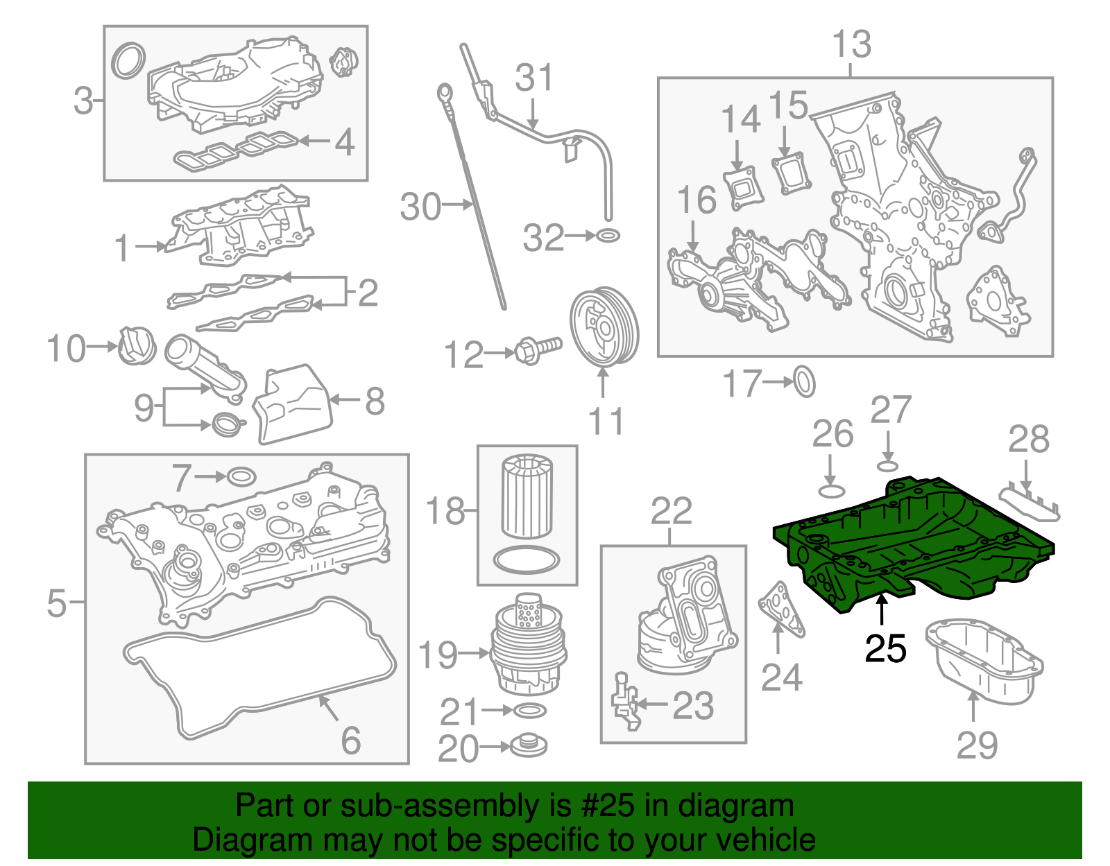 2016-2023 Toyota Tacoma Oil Pan 12101-0P020 | Toyota Parts Center