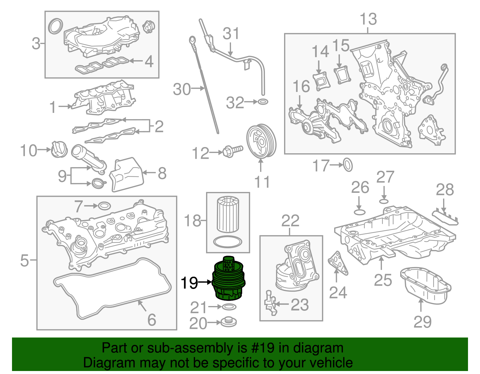 15620-36020 - Engine Oil Filter Housing 2009-2023 Toyota | Longo Toyota ...