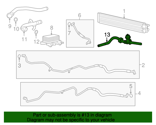 2011-2018 Porsche Cayenne Inlet Hose 958-106-549-02 | Gaudin Porsche Parts