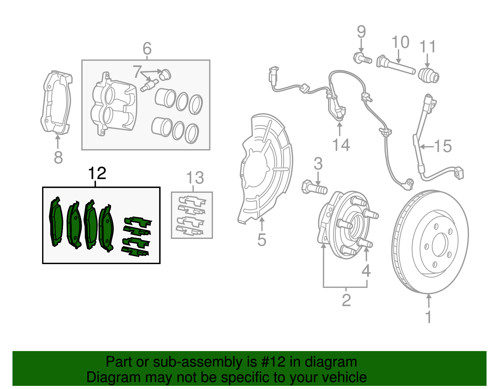 2011-2024 Mopar Pad Kit 68052369AE | Mopar Parts Canada