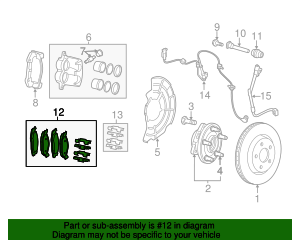 2016-2020 Mopar Brake Pads 68303052AA | Mopar Parts Canada