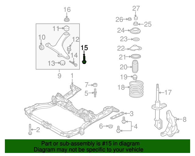 2010-2014 Subaru Ball Joint Stud 901000346 | OEM Parts Online