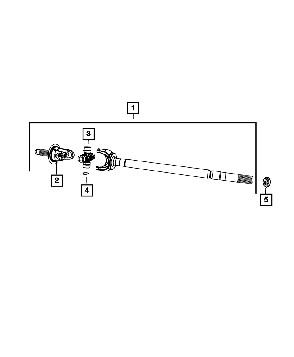 2013-2018 Ram Stub Shaft, Left 68216998AA | Canada Mopar® Estores