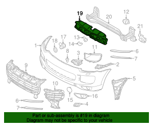 2015-2018 Porsche Cayenne Bumper Impact Absorber 958-505-550-20 ...