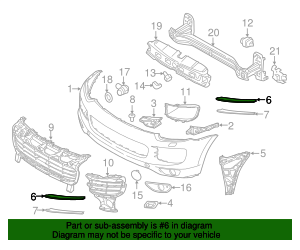 2015-2018 Porsche Cayenne Bumper Trim 958-505-686-40-9B9 | Porsche ...