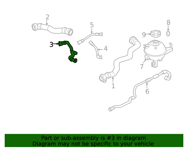 17128572908 - 2018 BMW 540d xDrive Overflow Hose (17-12-8-572-908 ...