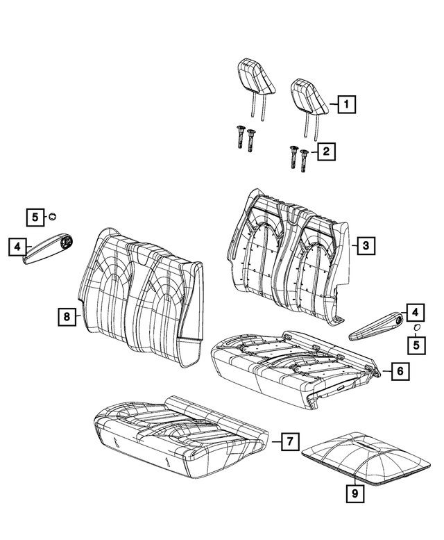 2017-2025 Chrysler Armrest Plug 5RT10DX9AB | Mopar eStore