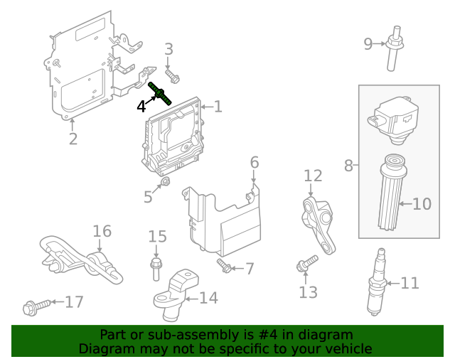 Genuine OEM Ford - Automatic Transmission Oil Cooler Hose Banjo Bolt ...