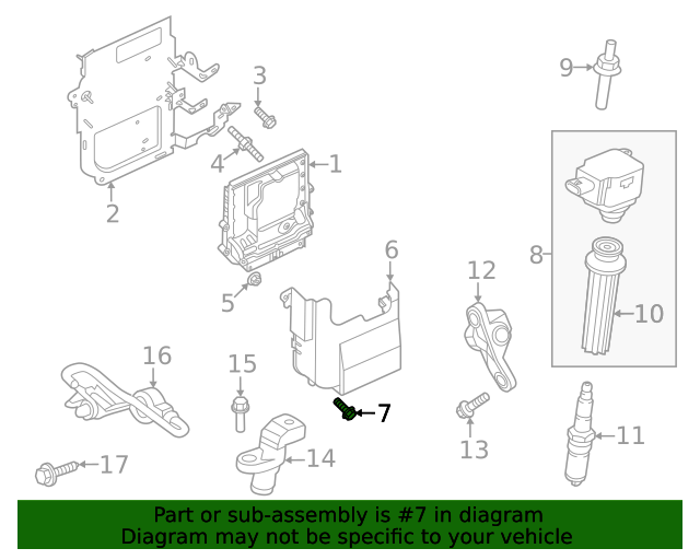 2014-2024 Ford Passenger Air Bag Bolt W500213-S442 | OEM Parts Online