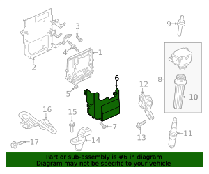 LX6Z-00810-A - Engine Control Module (ECM) Cover - 2020-2023 Ford ...
