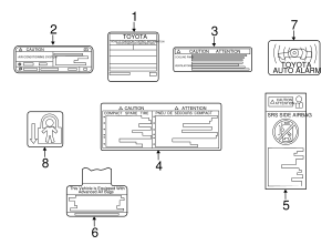 2014-2019 Toyota Corolla AC Label 88723-02230 | Toyota Parts Center